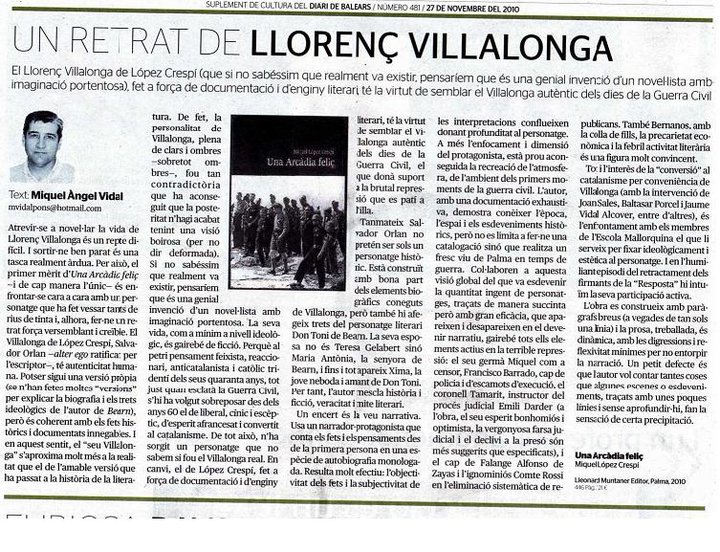 Miquel Àngel Vidal Pons i Joan Fullana: Llorenç Villalonga i Miquel ...